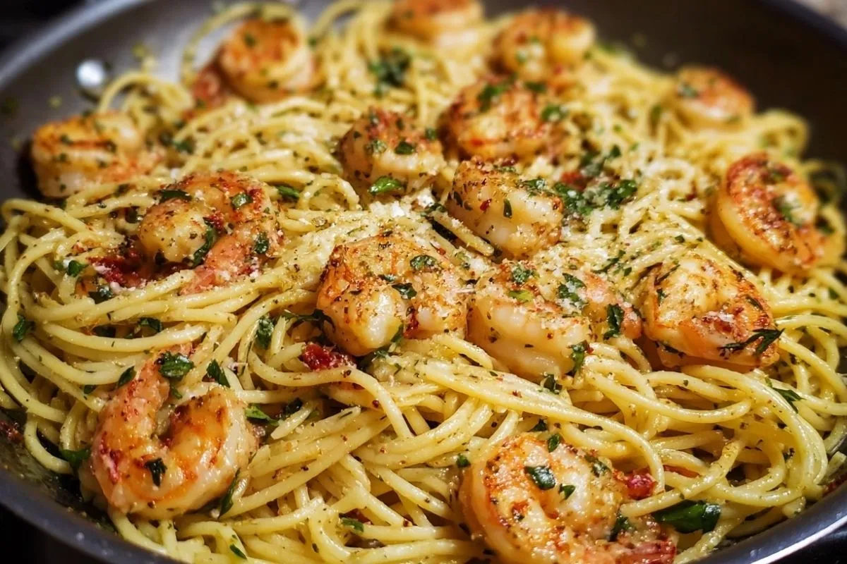 Easy Garlic Shrimp Pasta